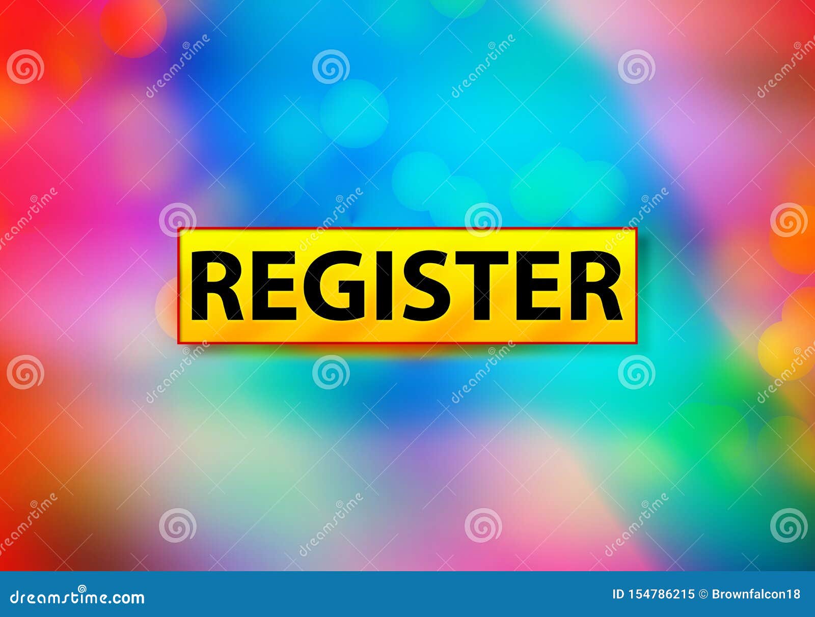 Register Abstract Colorful Background Bokeh Design Illustration Stock