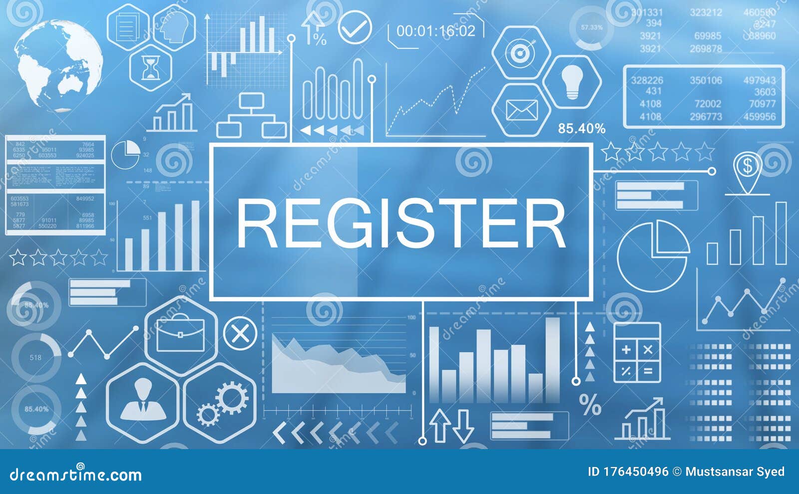 Register, Animated Typography Stock Illustration - Illustration of ...