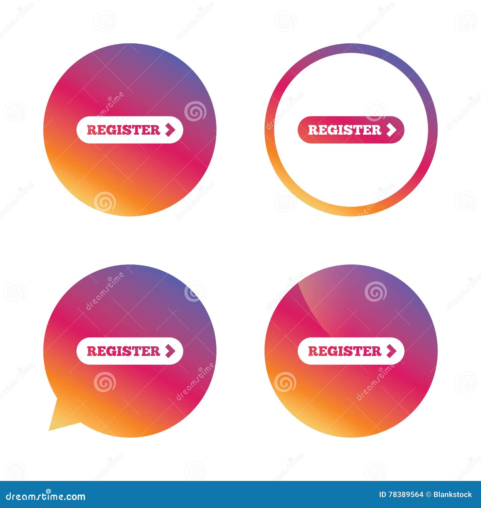 Register with Arrow Sign Icon. Membership Symbol Stock Vector ...