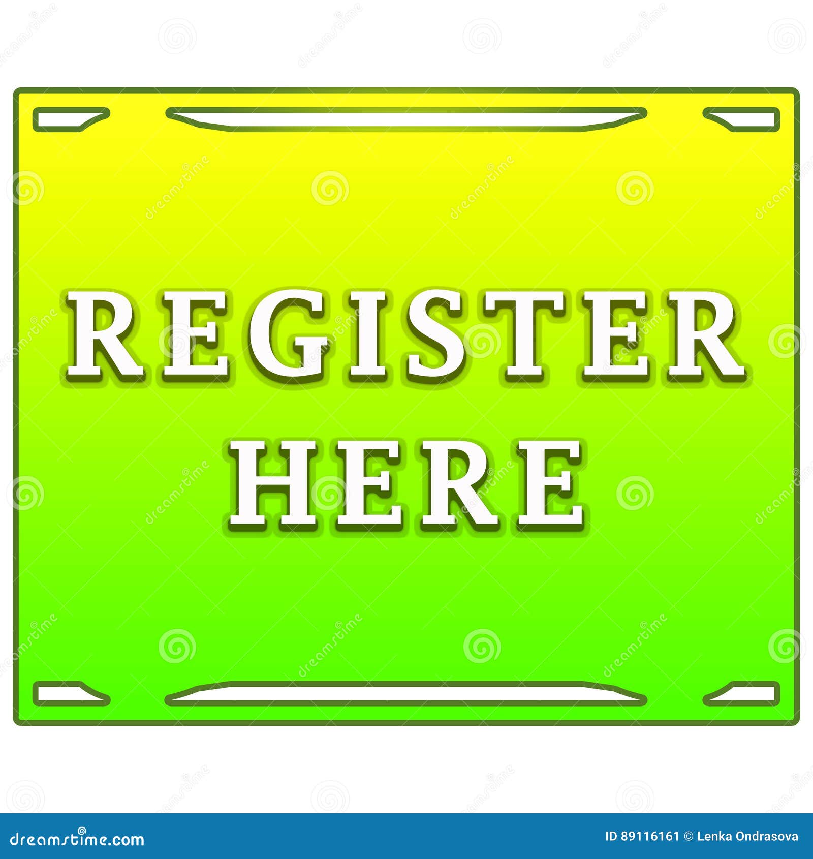 Register button stock illustration. Illustration of rectangle - 89116161