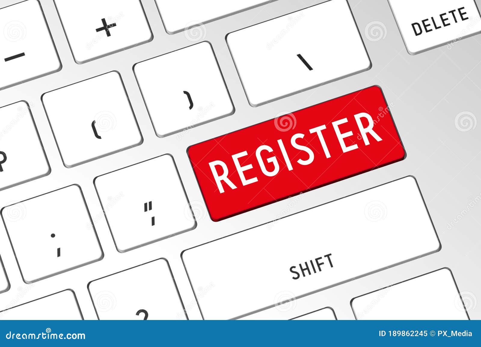 Register - 3D Computer Keyboard Stock Illustration - Illustration of ...