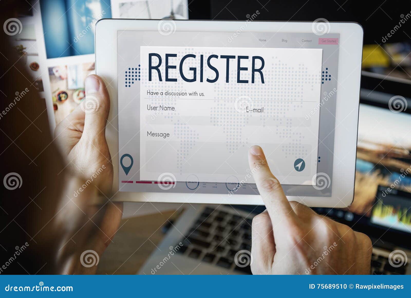 Register Enquiry Online Web Page Concept Stock Photo - Image of enquiry ...