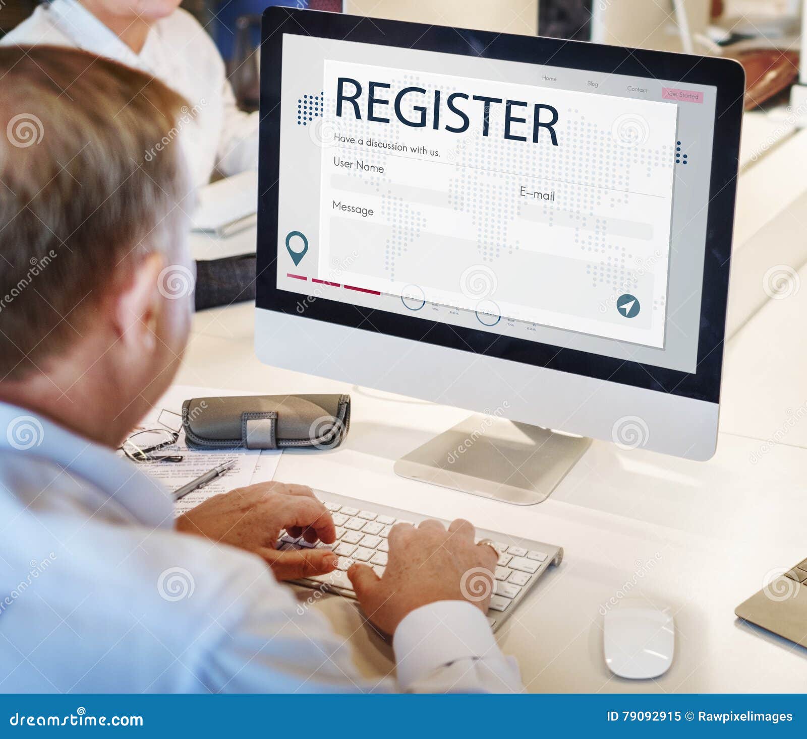 Register Enquiry Online Web Page Concept Stock Image - Image of ...