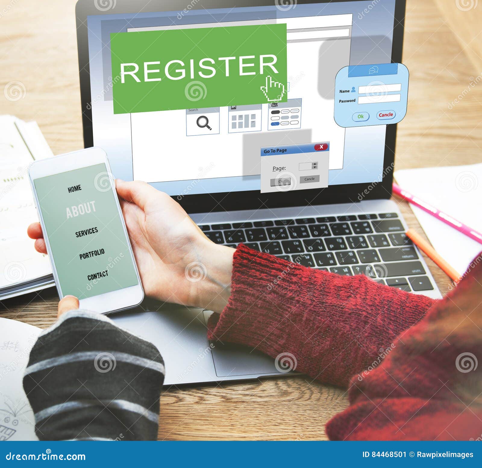 Register Enter Apply List Subscribe Application Concept Stock Image ...