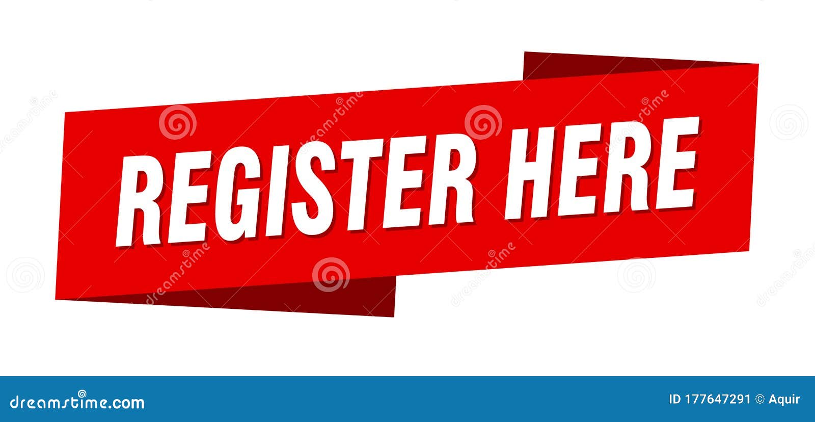 Register Here Banner Template. Register Here Ribbon Label Stock Vector ...