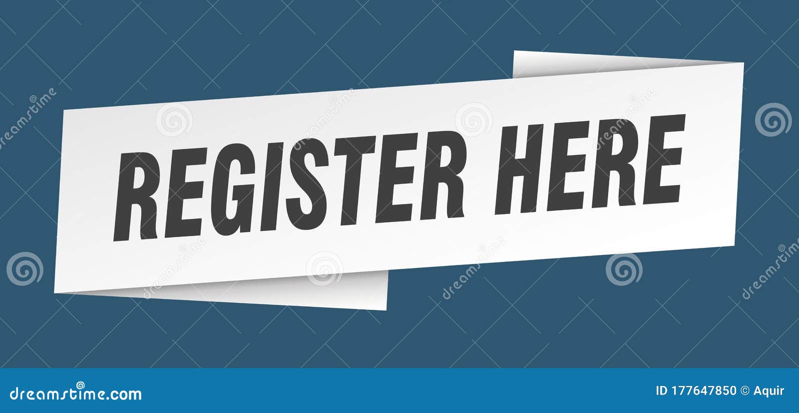 Register Here Banner Template. Register Here Ribbon Label Stock Vector ...