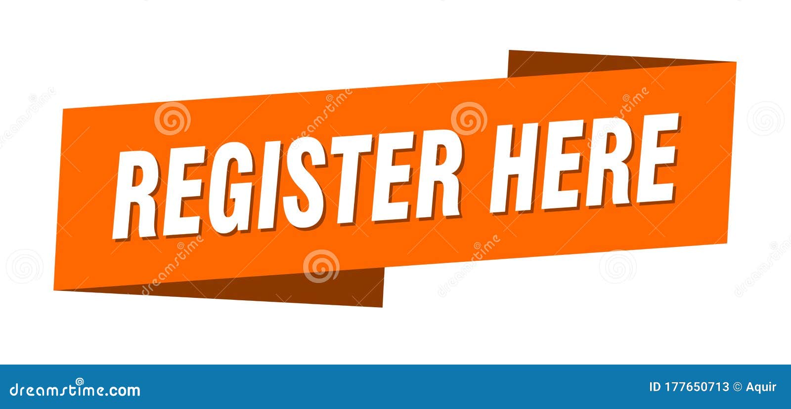 Register Here Banner Template. Register Here Ribbon Label Stock Vector ...