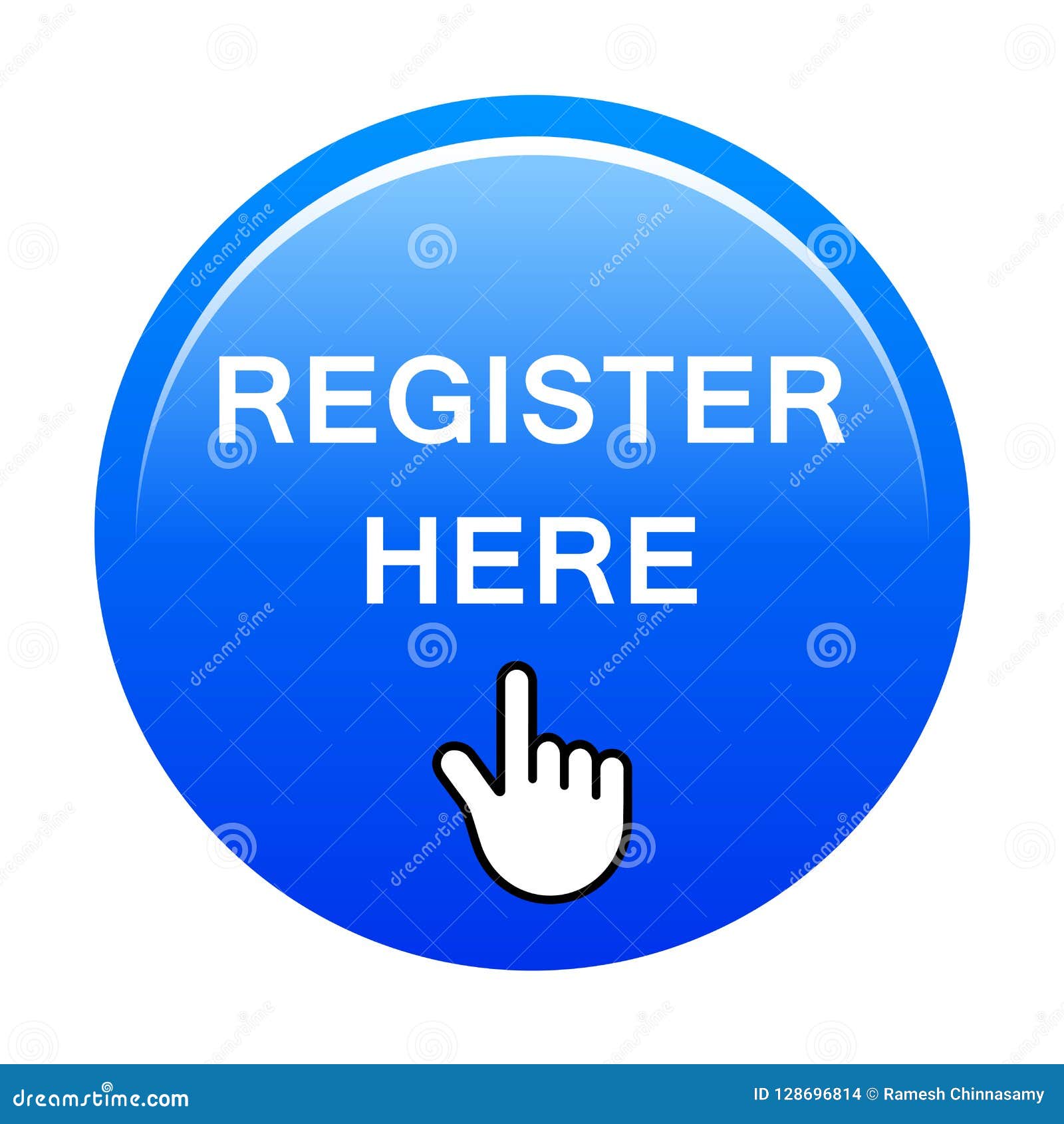 Register here button stock vector. Illustration of abstract - 128696814