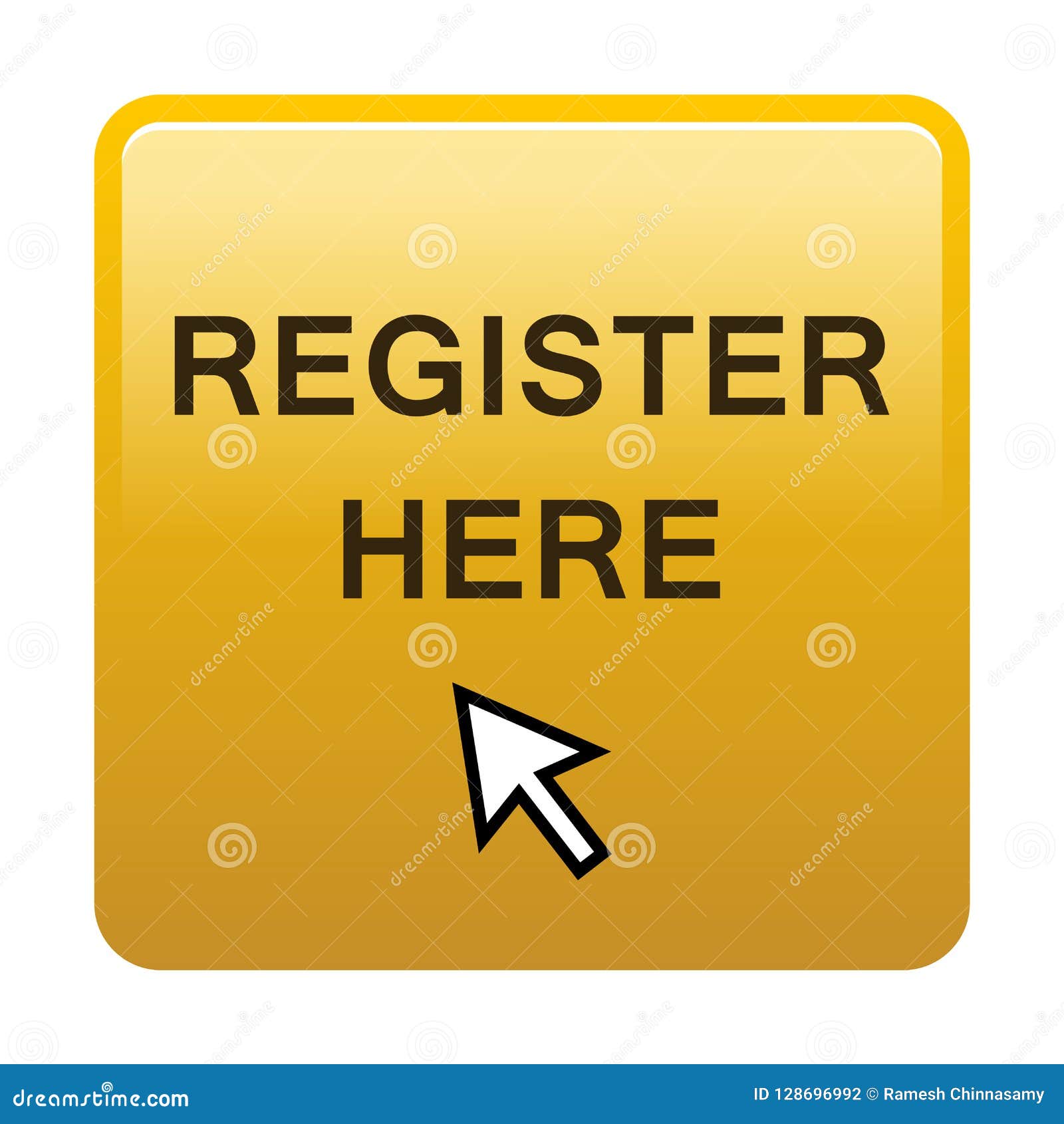 Register here button stock vector. Illustration of icon - 128696992