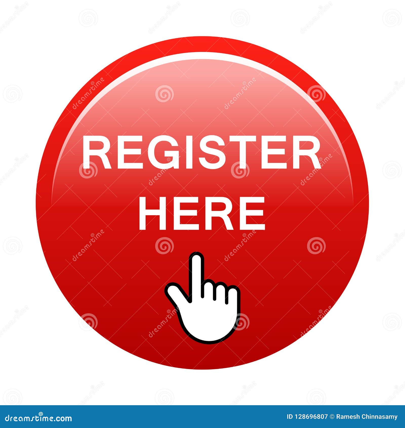 Register here button stock vector. Illustration of communication ...