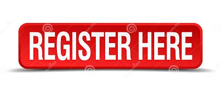 Register Here Red 3d Square Button Stock Vector - Illustration of click ...