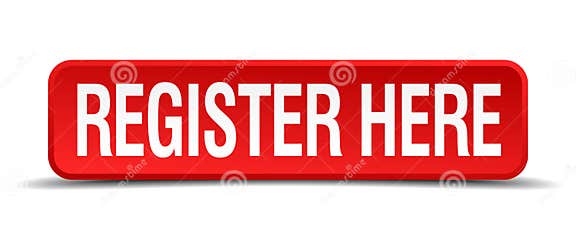 Register Here Red 3d Square Button Stock Vector - Illustration of click ...