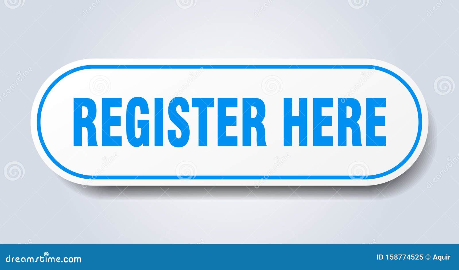 Register here sticker. stock vector. Illustration of sticker - 158774525