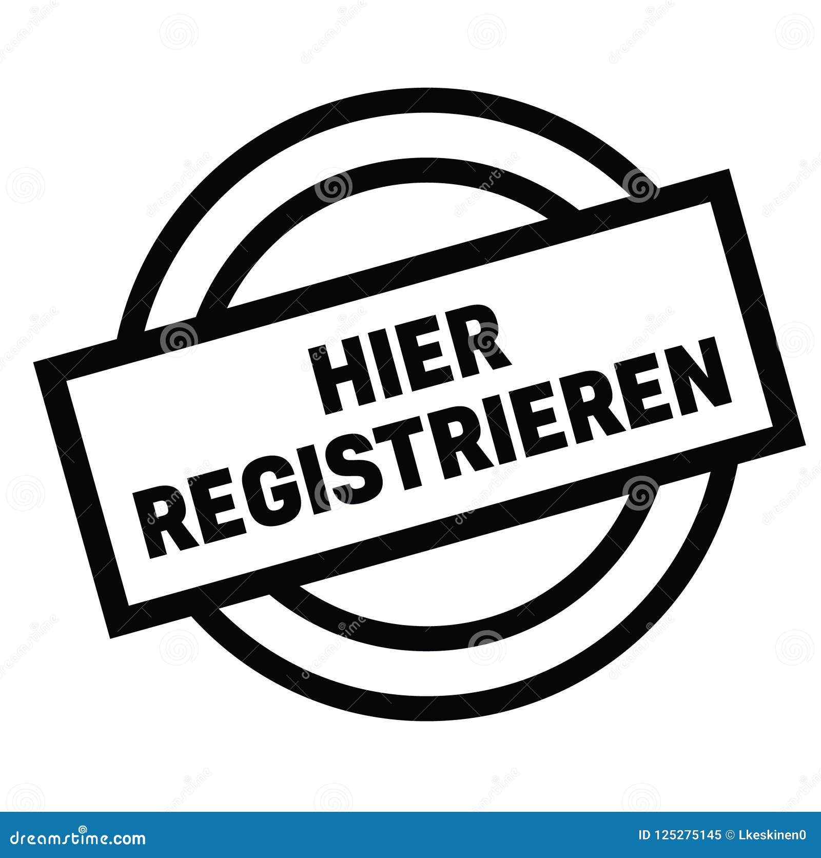 Register Hier Stempeln Auf Deutsch Vektor Abbildung - Illustration von ...