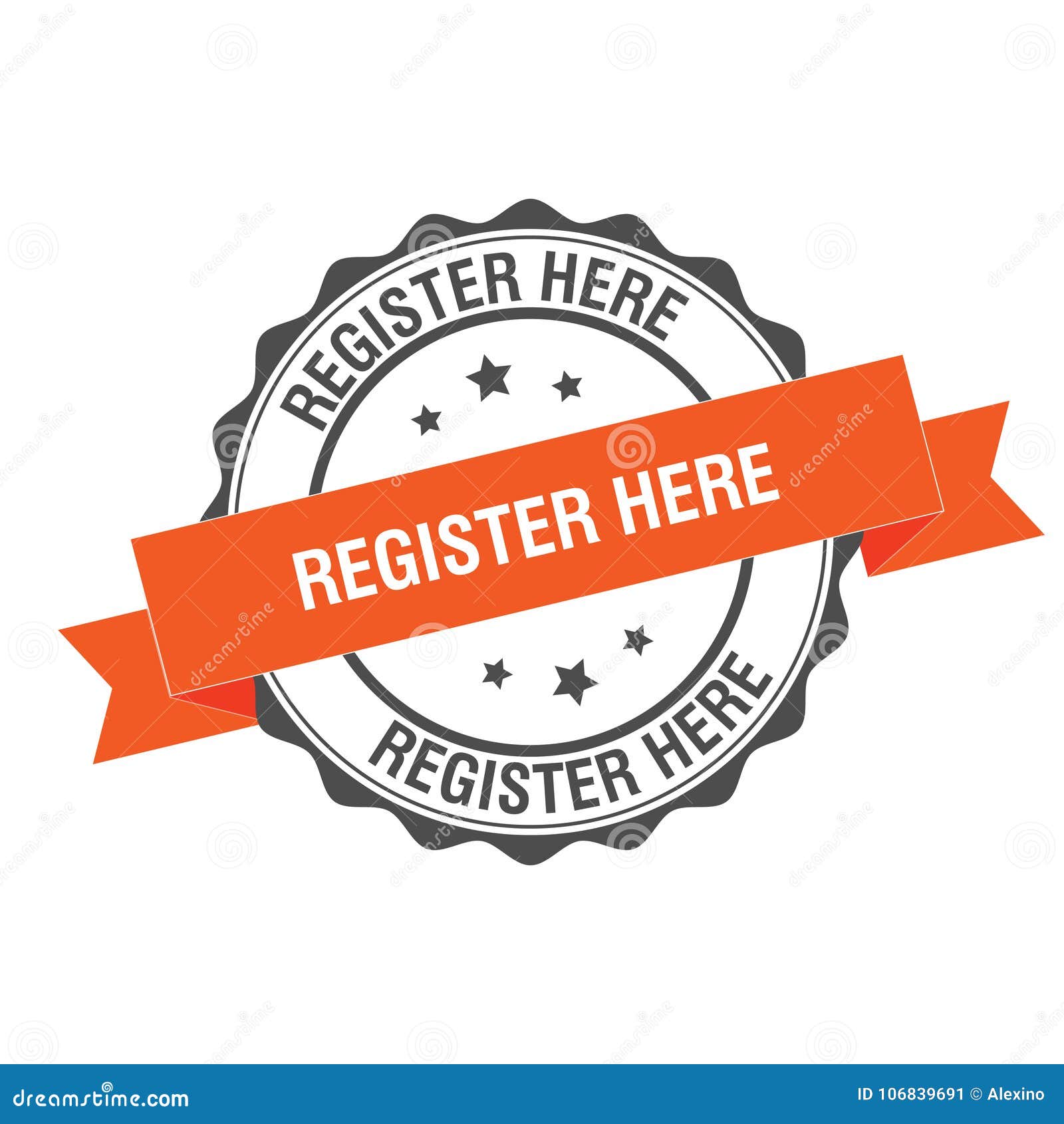 Register Hier Stempeln Illustration Vektor Abbildung - Illustration von ...