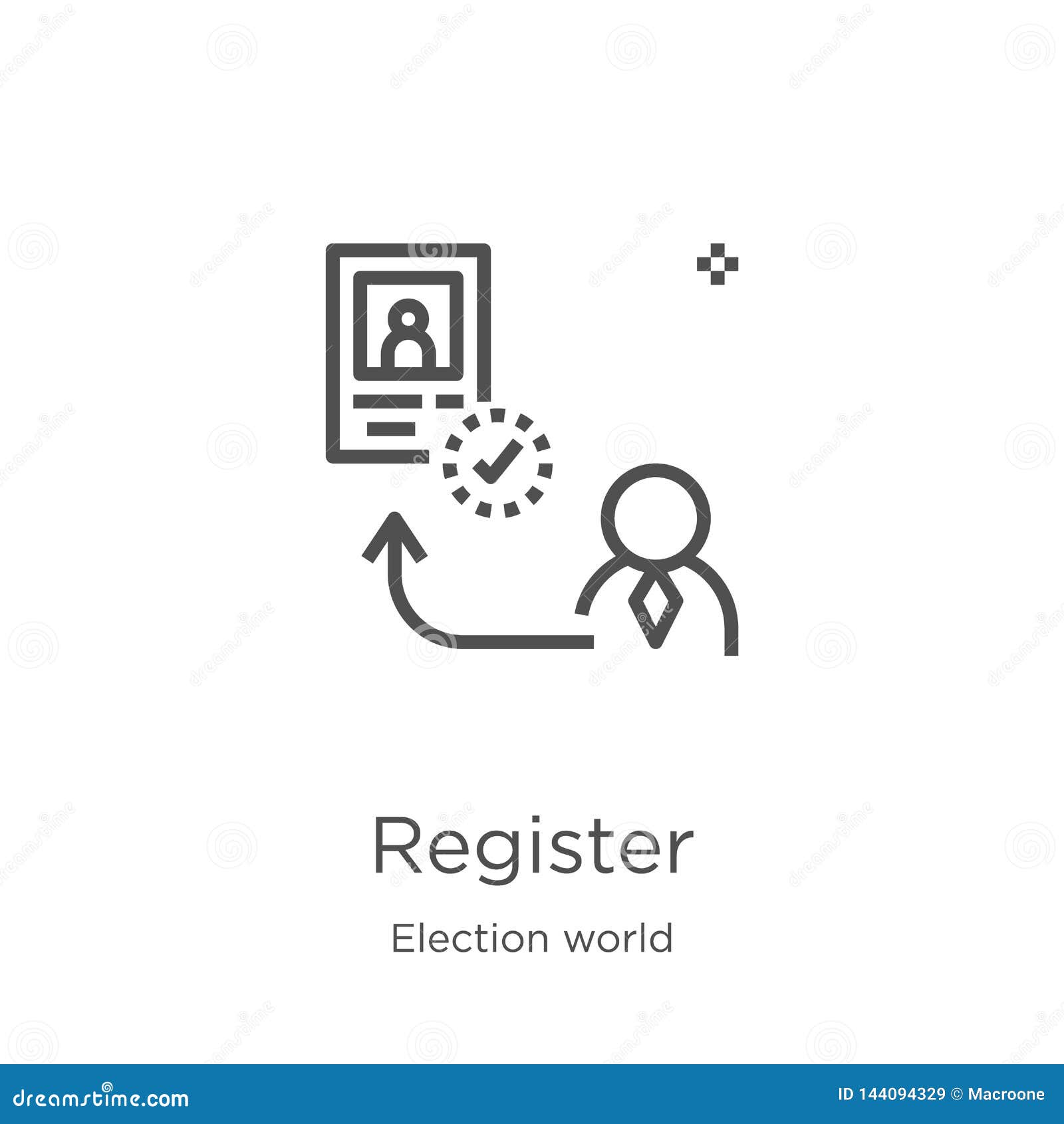 Register Icon Vector from Election World Collection. Thin Line Register ...