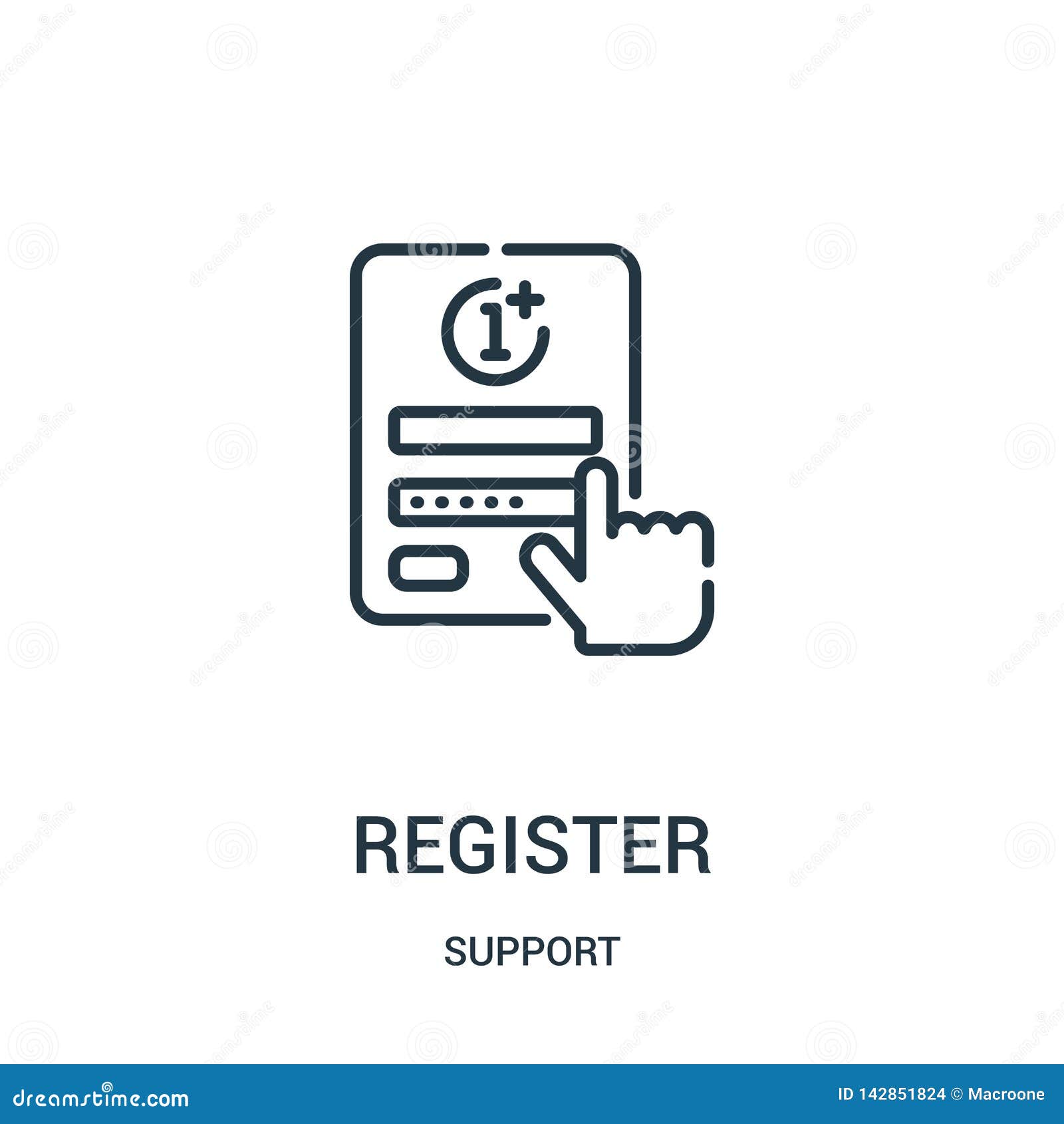 Register Icon Vector From Support Collection Thin Line Register