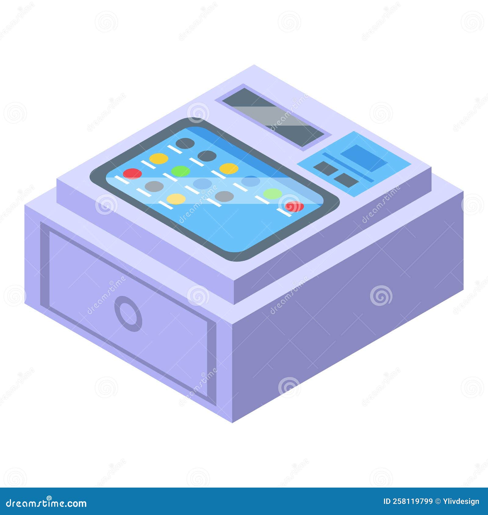Register Machine Icon Isometric Vector. Screen Cash Stock Vector ...