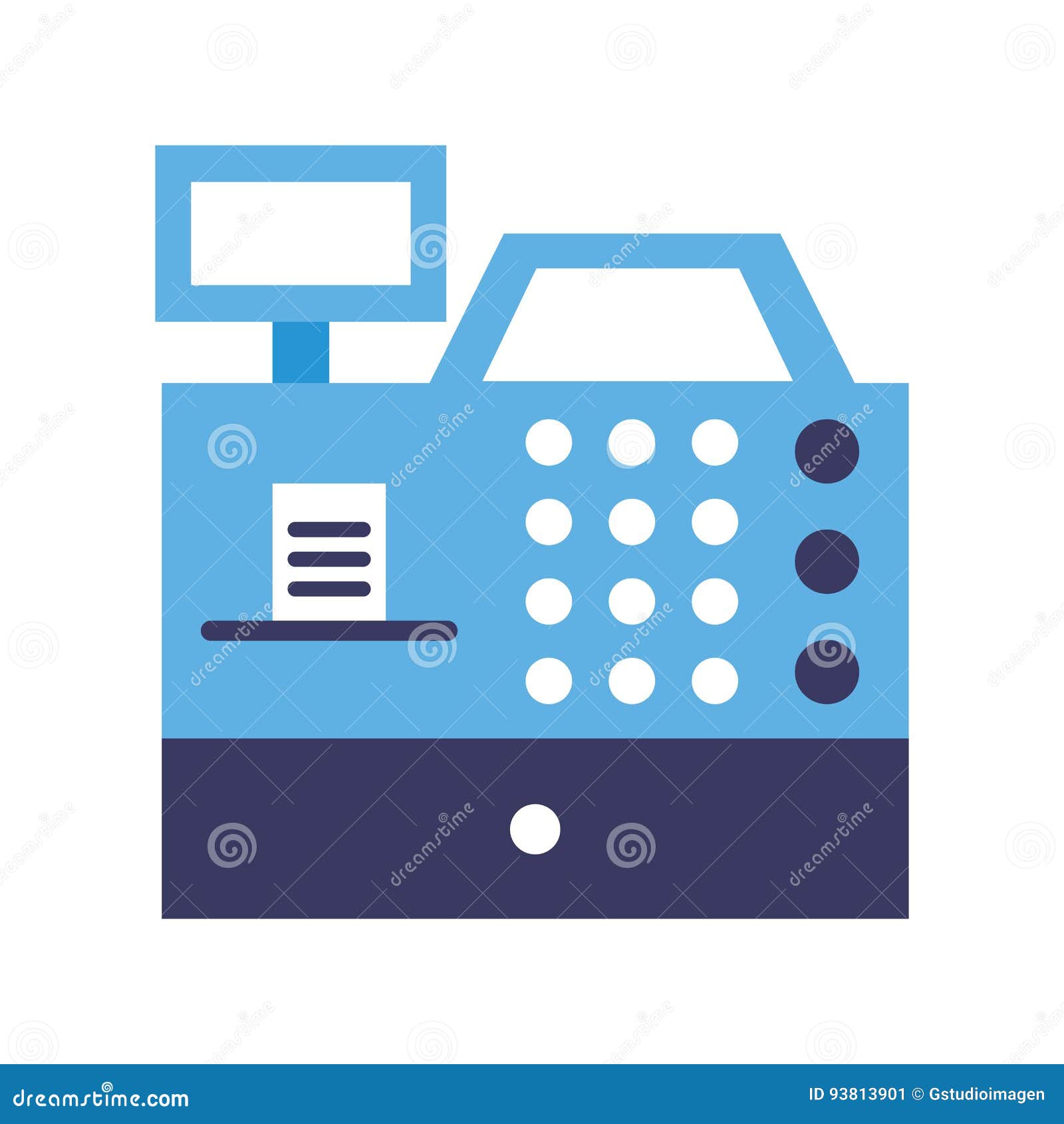 Register Machine Isolated Icon Stock Vector - Illustration of icon ...