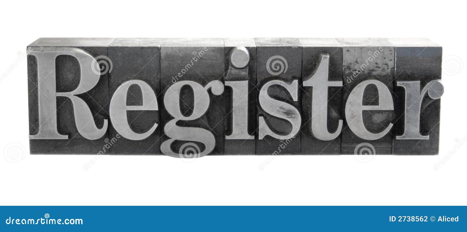 Register in metal type stock photo. Image of letters - 2738562