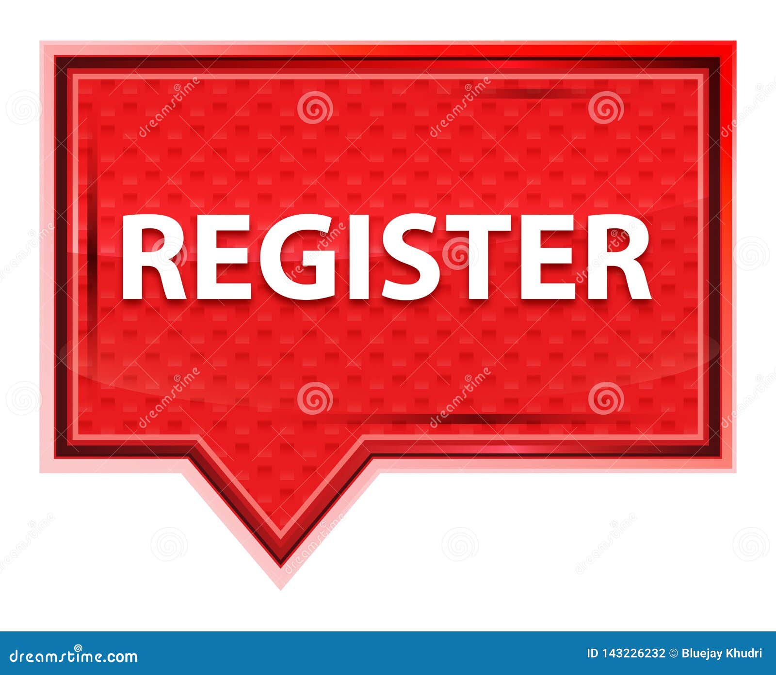 Register Misty Rose Pink Banner Button Stock Illustration ...