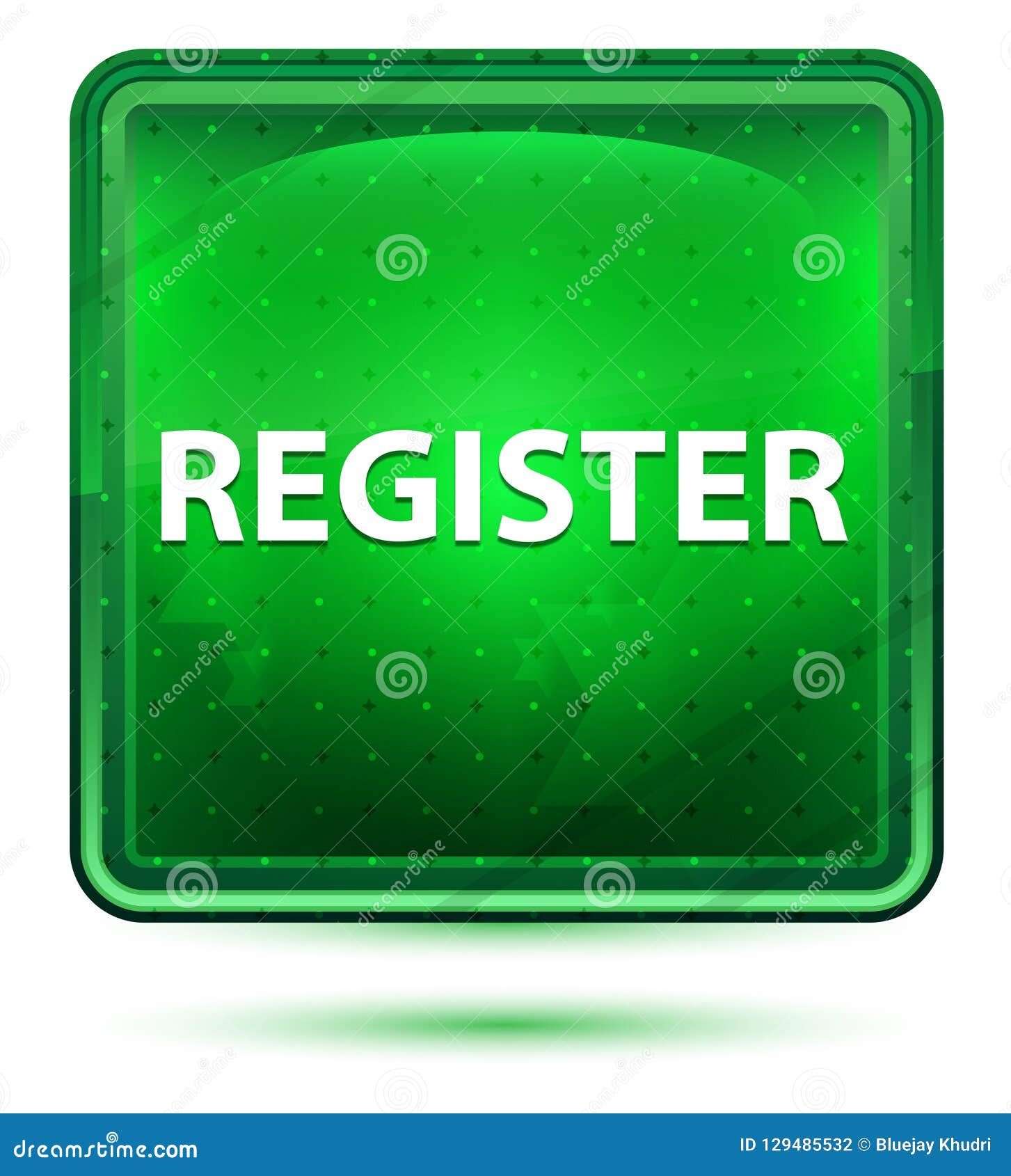 Register Neon Light Green Square Button Stock Illustration ...