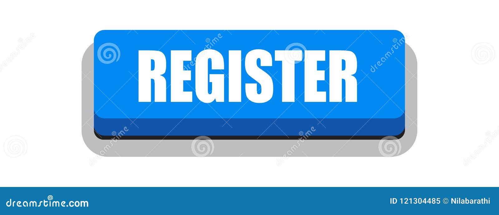 Register now button blue stock illustration. Illustration of shape ...