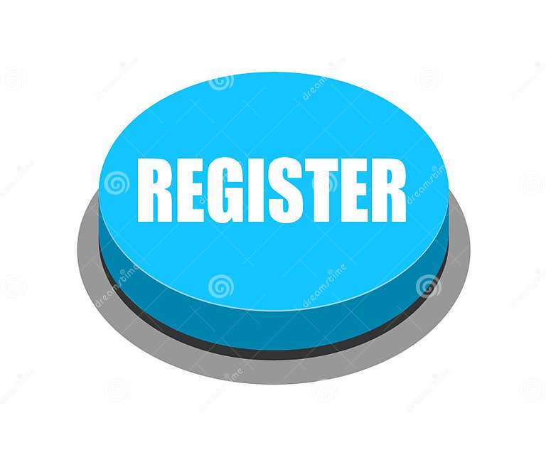 Register now button blue stock illustration. Illustration of color ...