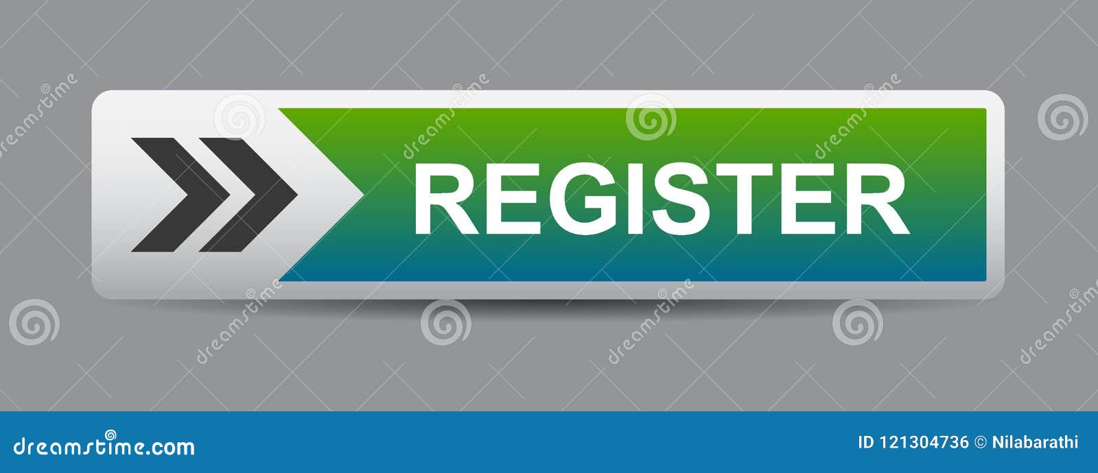 Register now button green stock illustration. Illustration of arrow ...