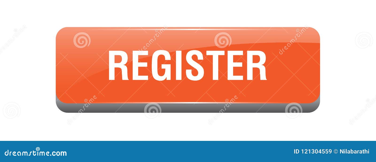 Register now button orange stock illustration. Illustration of isolated ...
