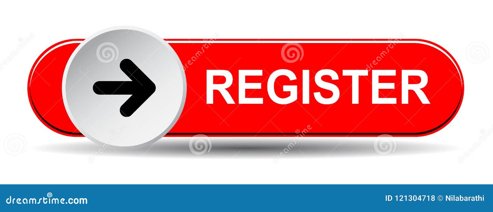 Register now button red stock illustration. Illustration of shape ...