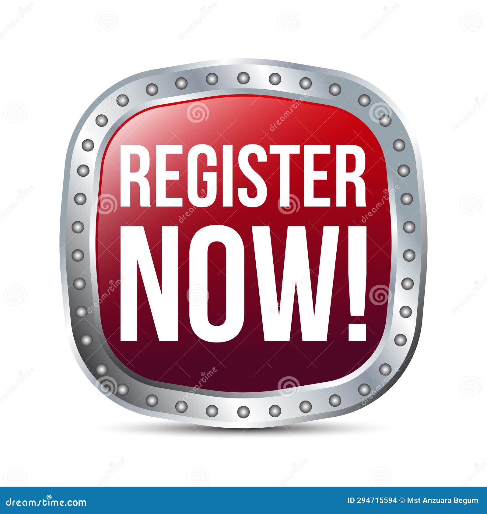 Register Now Button, Register Here, Badge, Emblem, Seal, Push Button ...