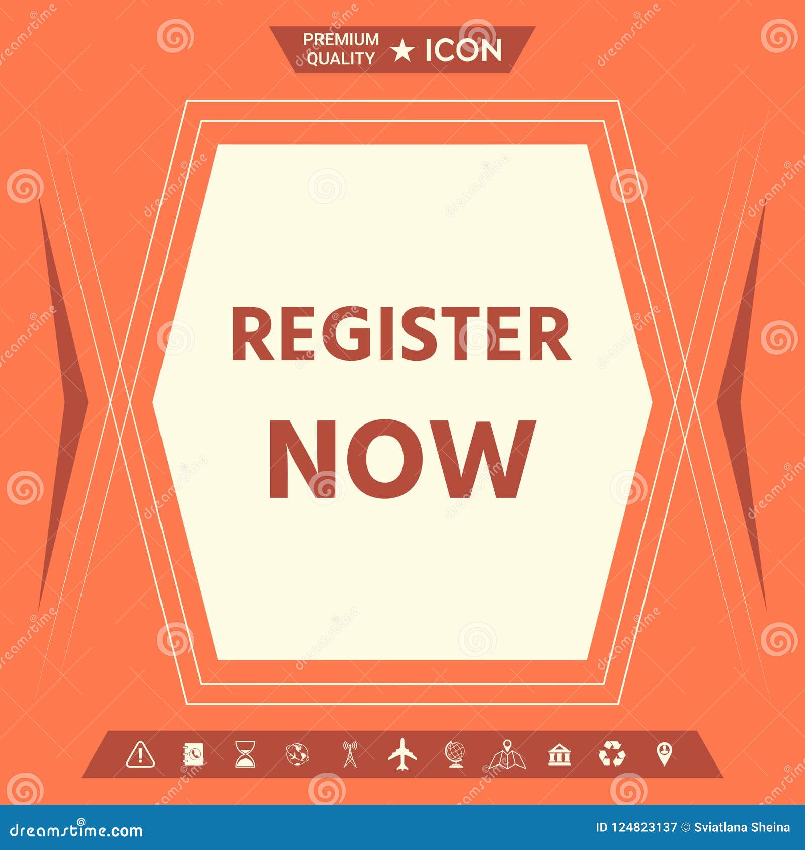Register now button stock vector. Illustration of button - 124823137