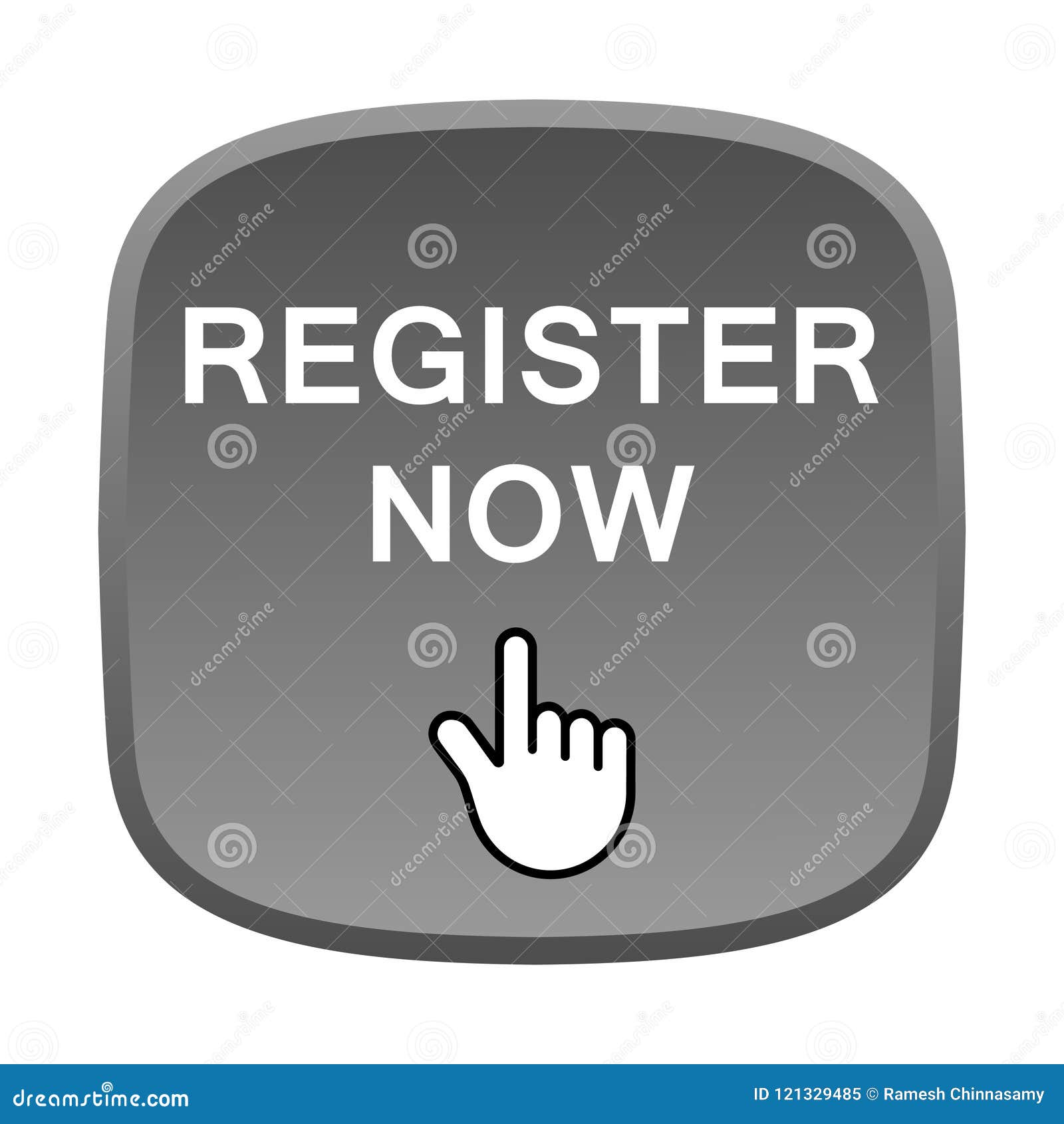 Register now button stock vector. Illustration of contact - 121329485