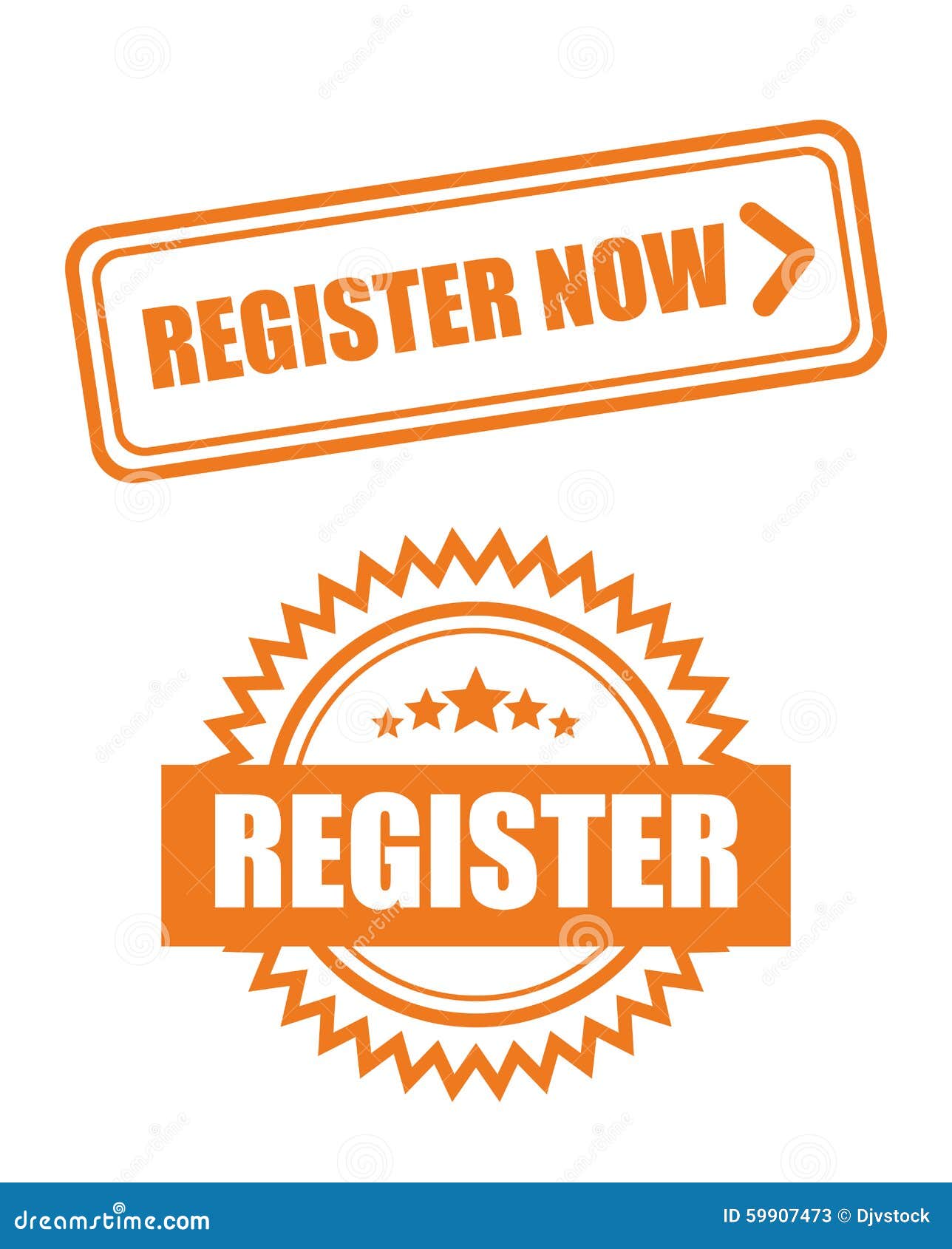 Register now design. stock vector. Illustration of sign - 59907473