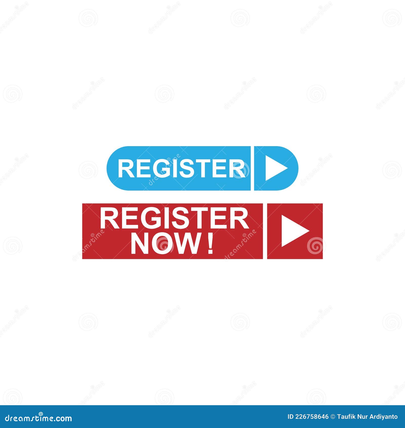 Register Now Icon Logo Button Template Stock Vector - Illustration of ...