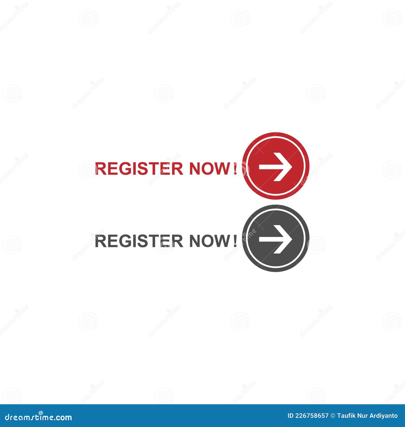 Register Now Icon Logo Button Template Stock Vector - Illustration of ...