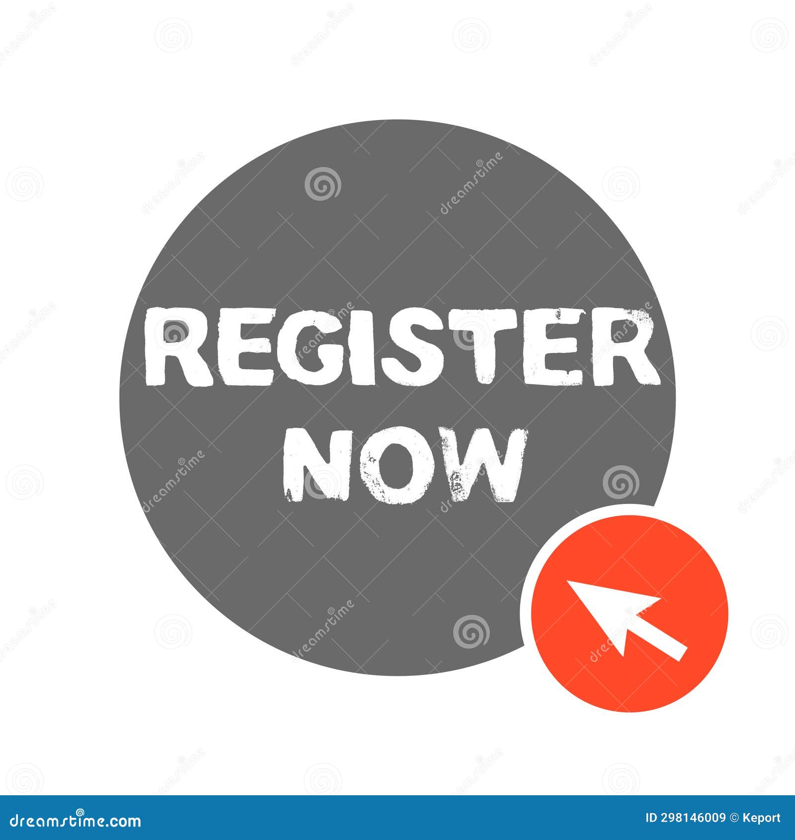 Register Now Online - Red Arrow and Grey Button Stock Illustration ...