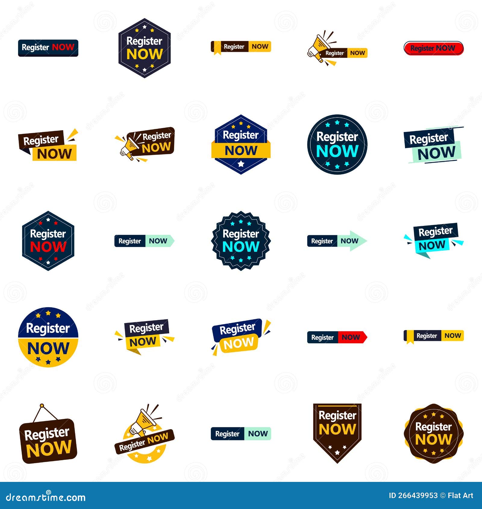 Register Now 25 Professional Typographic Banners Stock Vector ...