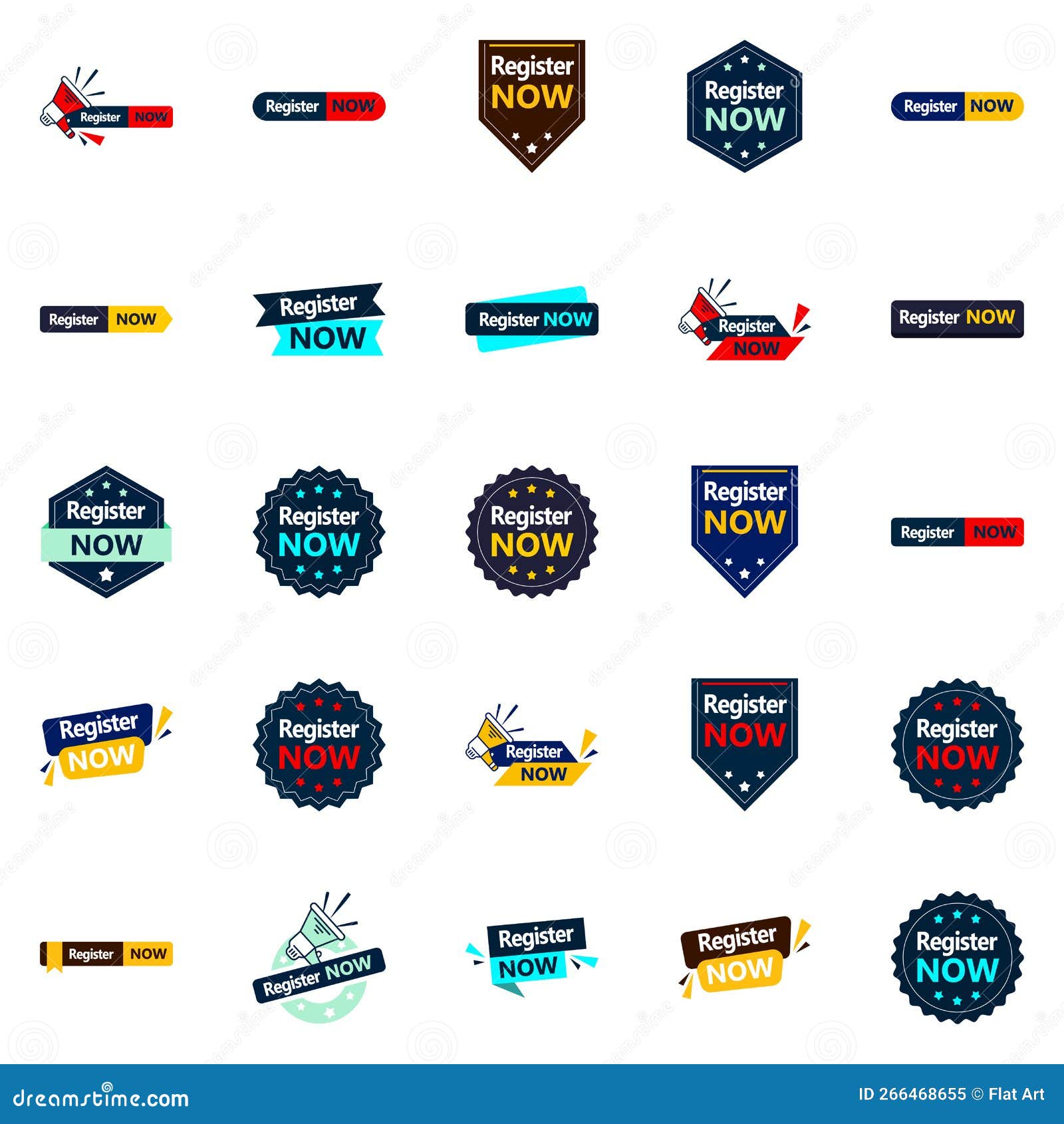 Register Now 25 Professional Typographic Banners Stock Vector ...