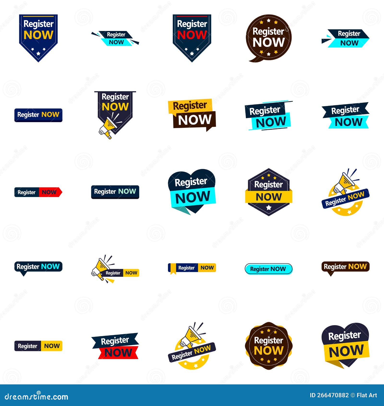 Register Now 25 Professional Typographic Banners Stock Vector ...