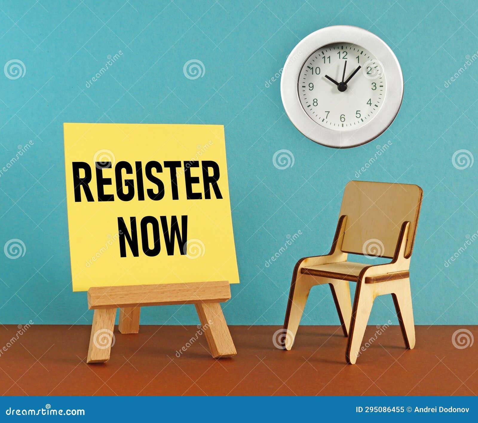 Register Now is Shown Using the Text and Photo of Clock Stock Image ...
