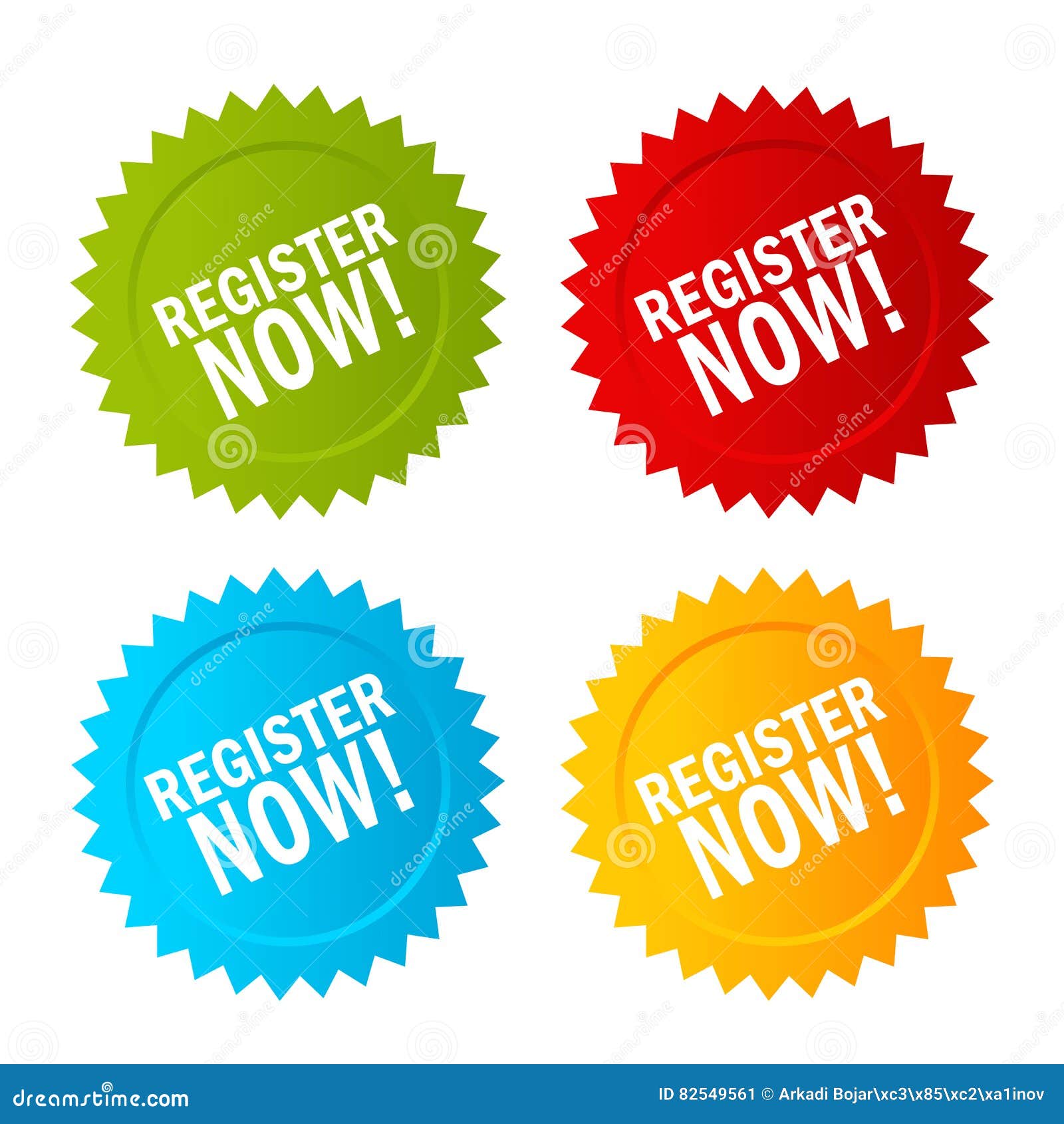 Register Now Star Vector Icon Stock Vector - Illustration of logo ...