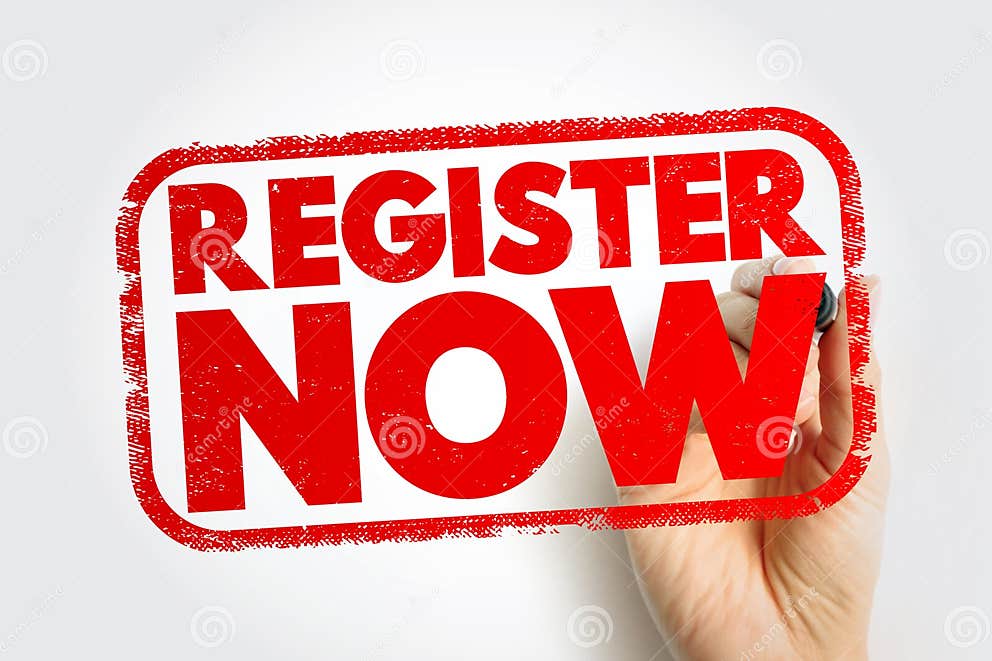 Register Now Text Stamp, Concept Background Stock Photo - Image of ...