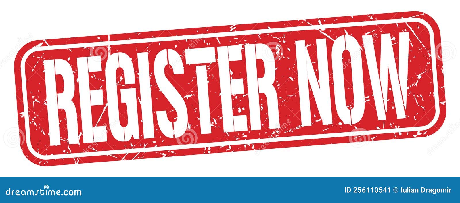 REGISTER NOW Text Written on Red Stamp Sign Stock Illustration ...