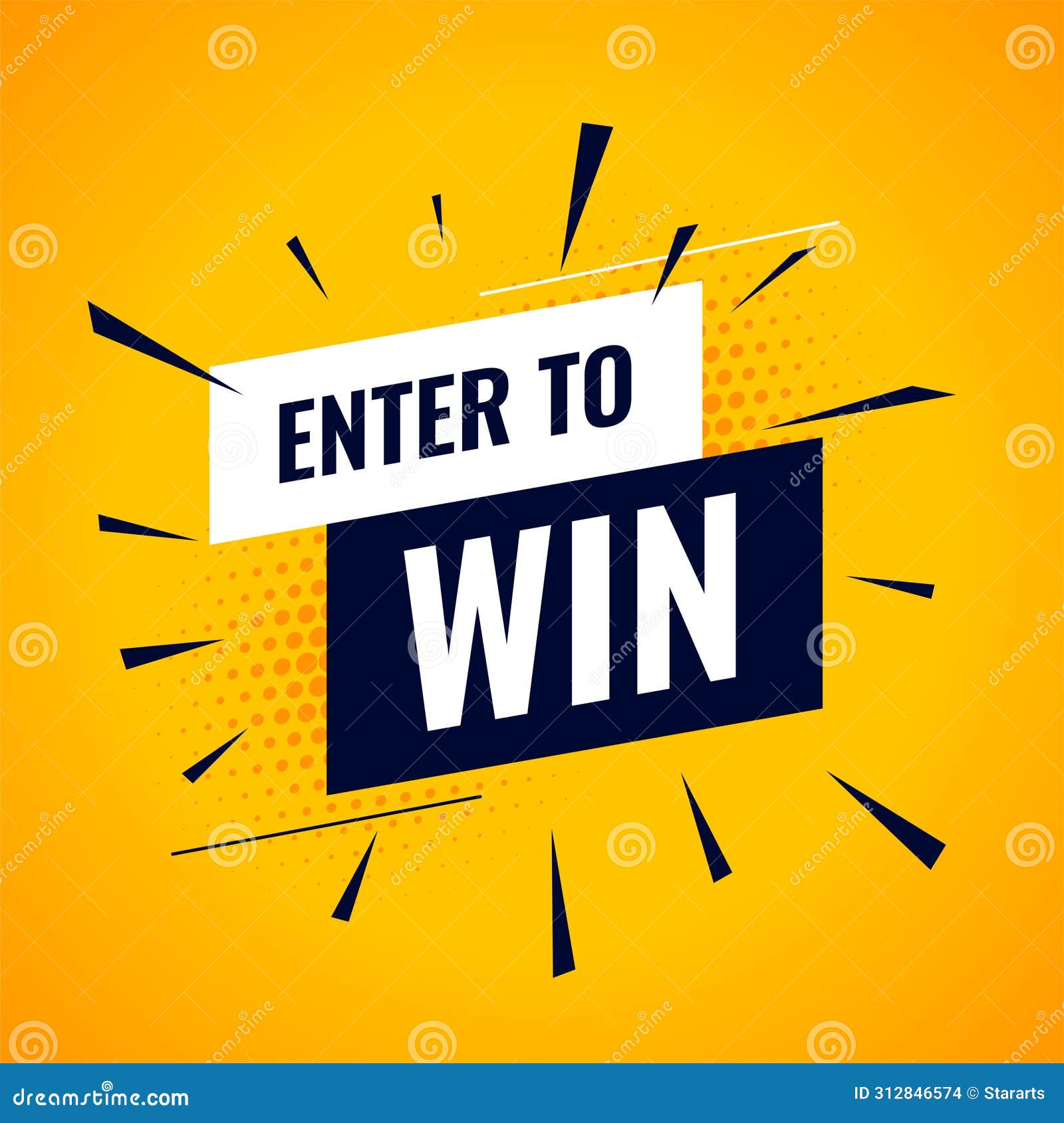 Register Now To Play and Win Lucky Draw Yellow Background Design Stock ...