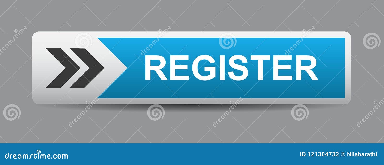 Register now button blue stock illustration. Illustration of color ...