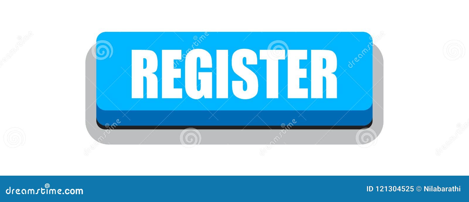 Register now button blue stock illustration. Illustration of buttons ...