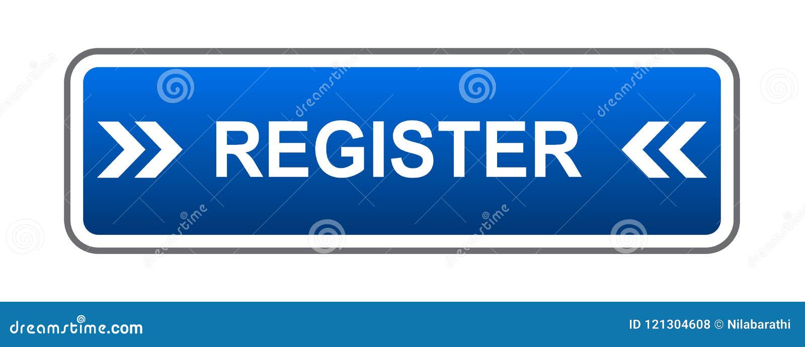 Register now button blue stock illustration. Illustration of color ...