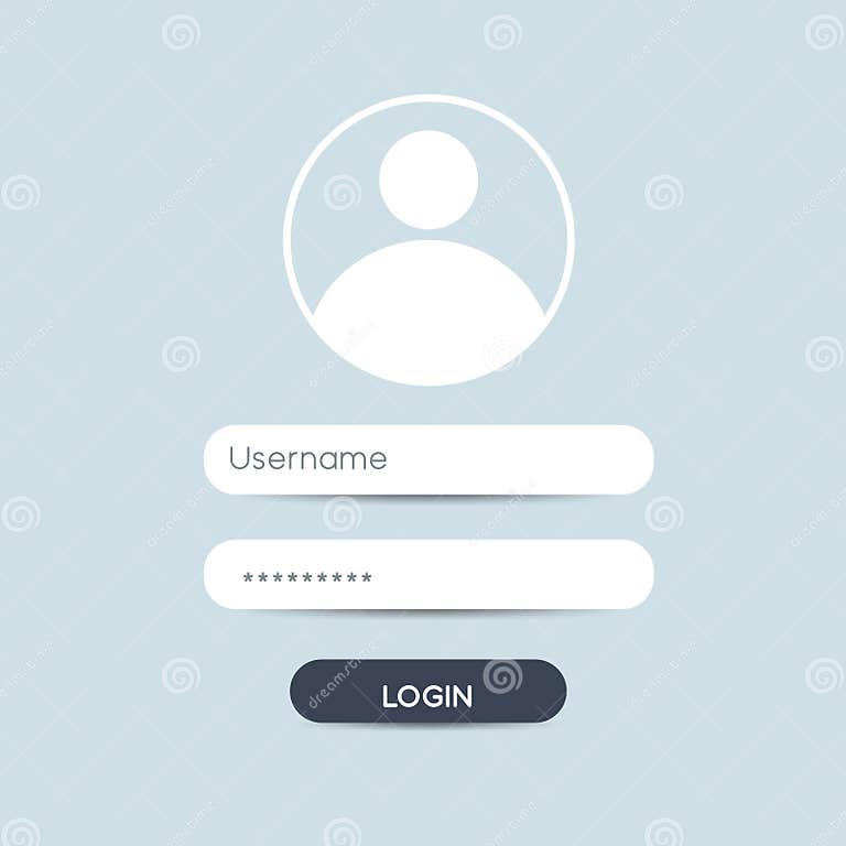 Register Page Design. Login Form Account User Password Identity Ui Web ...